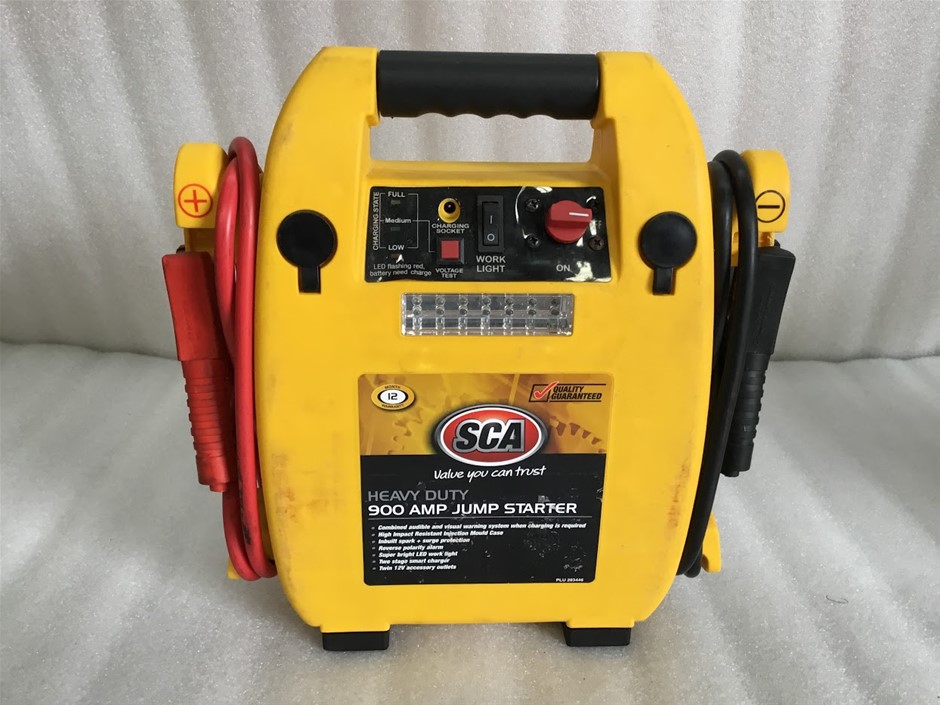 SCA HEAVY DUTY 900 AMP JUMP STARTER Auction (0038-2564646) | Grays ...
