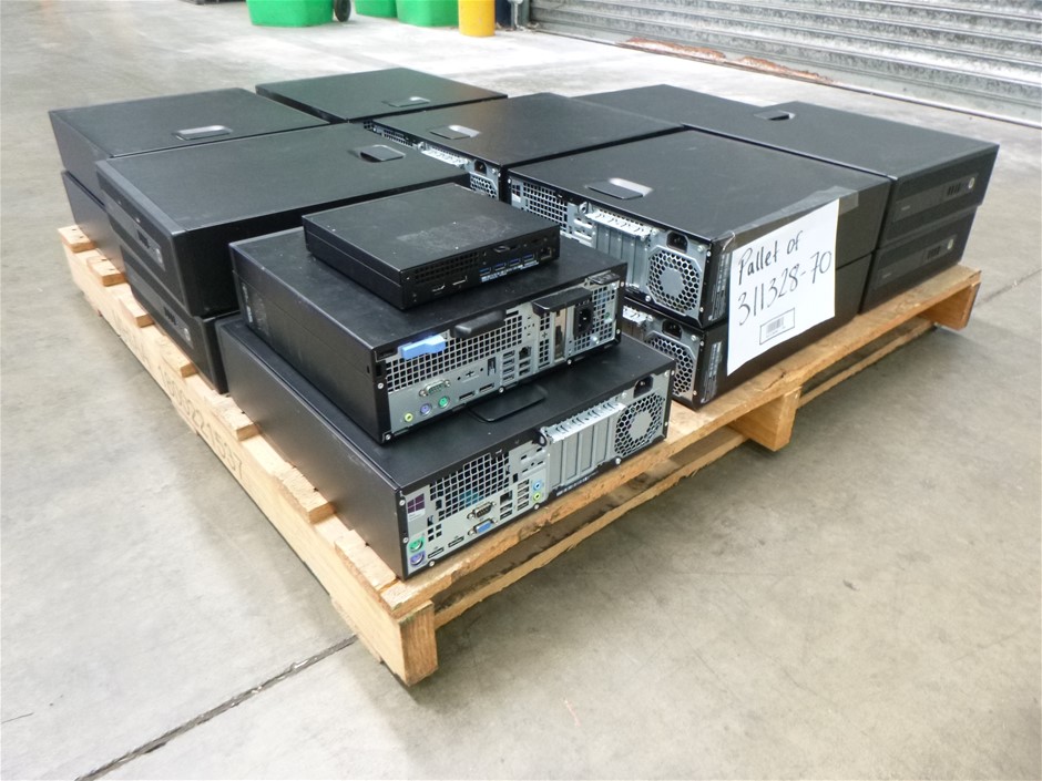 Desktops & Small Form Tower Desktop Pc's, Pallet Of Approx 18 Auction ...