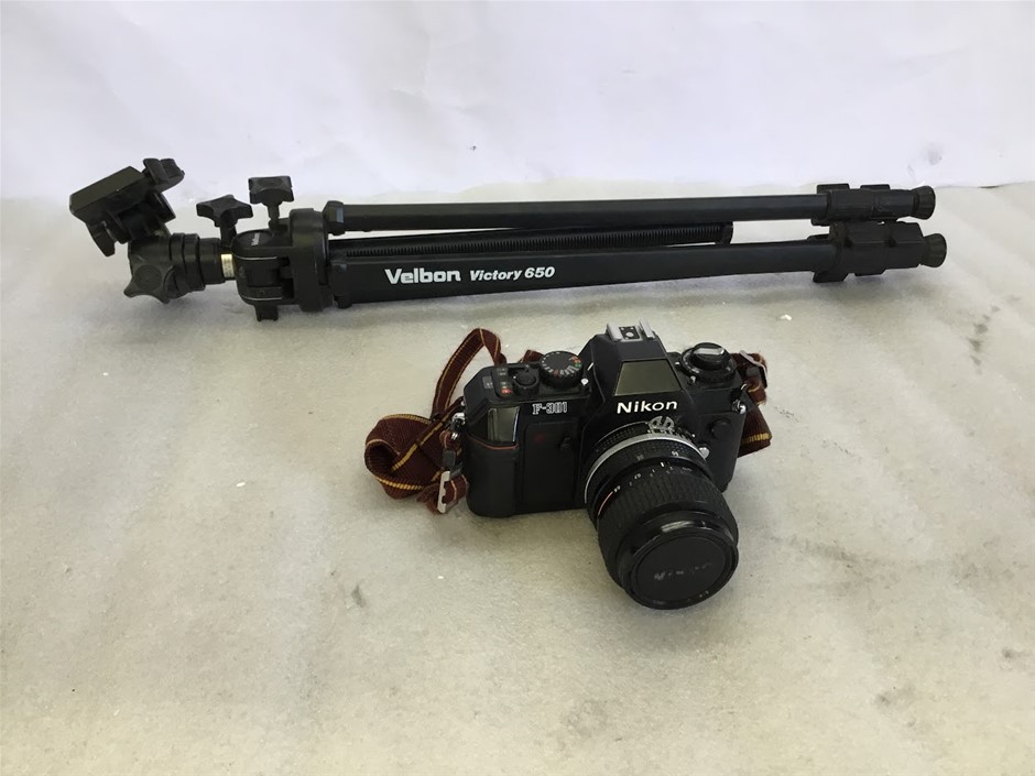 Nikon F-301 Digital SLR Camera+Velbon Victory 650 Camera stand Auction ...