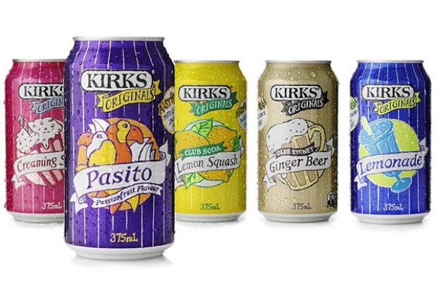 76 x Assorted Soft Drink Cans, Incl: 53 x KIRKS Mixed Flavours, 375ml ...