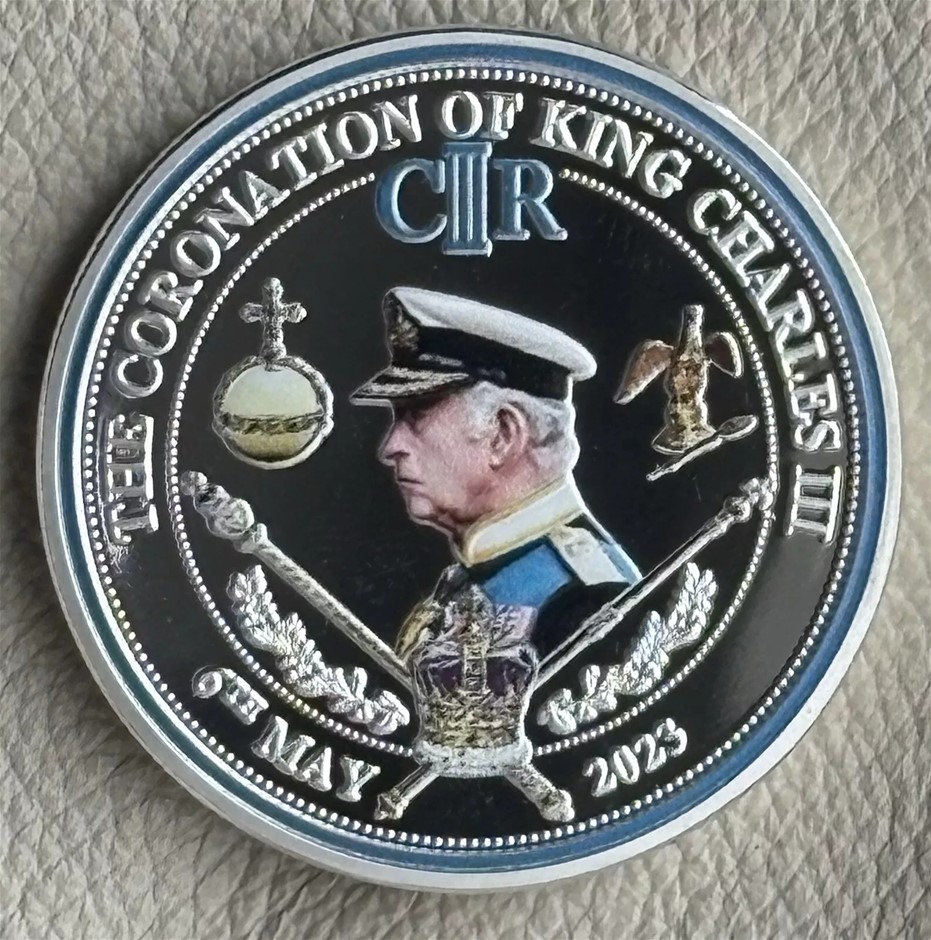 King Charles CRIII Commemorative 1oz 40mm Alloy Coronation Medallion ...