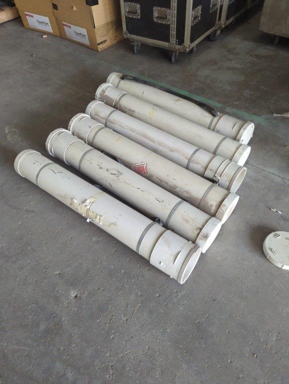 6x PVC Poster Tubes with Straps Auction (0129-3032141) | Grays Australia