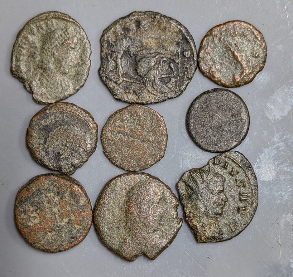 Coin collection of 9 Ancient Rome Roman coins Auction (0030-2565303 ...