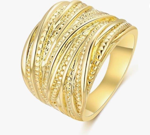 Luxe Textured Multi-Band Gold Ring Auction (0005-2565434) | Grays Australia