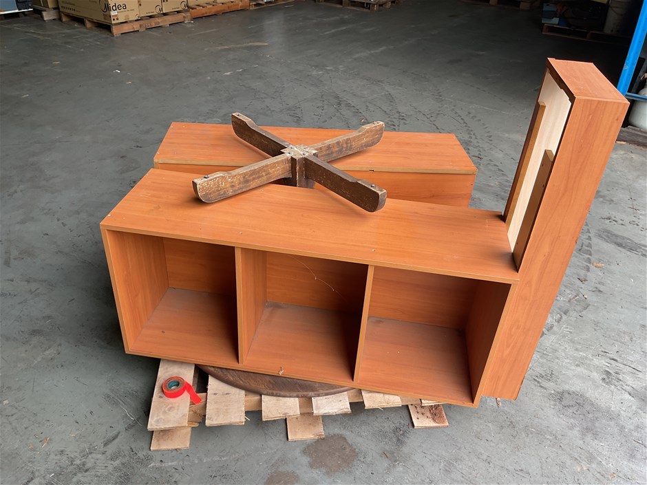 Wooden Double Shelf & Table Auction (0008-8019957) | Grays Australia