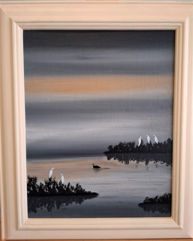 Title back water bird life no 2,size image 20x25 cm, by DOUG FRITH ART ...