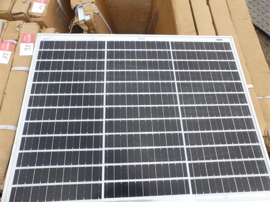 A Star 50 Watts Solar Panels x 4 (Packed in 2 boxes) Auction (0036 ...