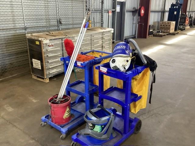 Cleaning Package, Janitor Trolley, Vacuum, Mop Buckets And More Auction ...