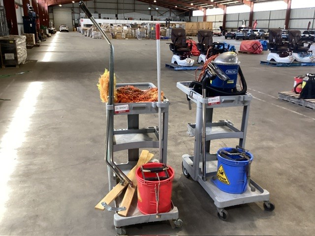 Cleaning Package, Janitor Trolley, Vacuum, Mop Buckets And More Auction ...