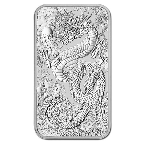 2024 Dragon 1oz Silver Rectangular Coin UNC Auction (0001-2566253 ...