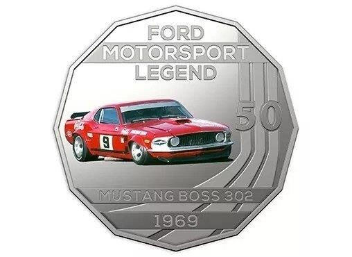 2018 50c Coin- Australian Ford High Octane - 1969 Mustang Boss 302 ...