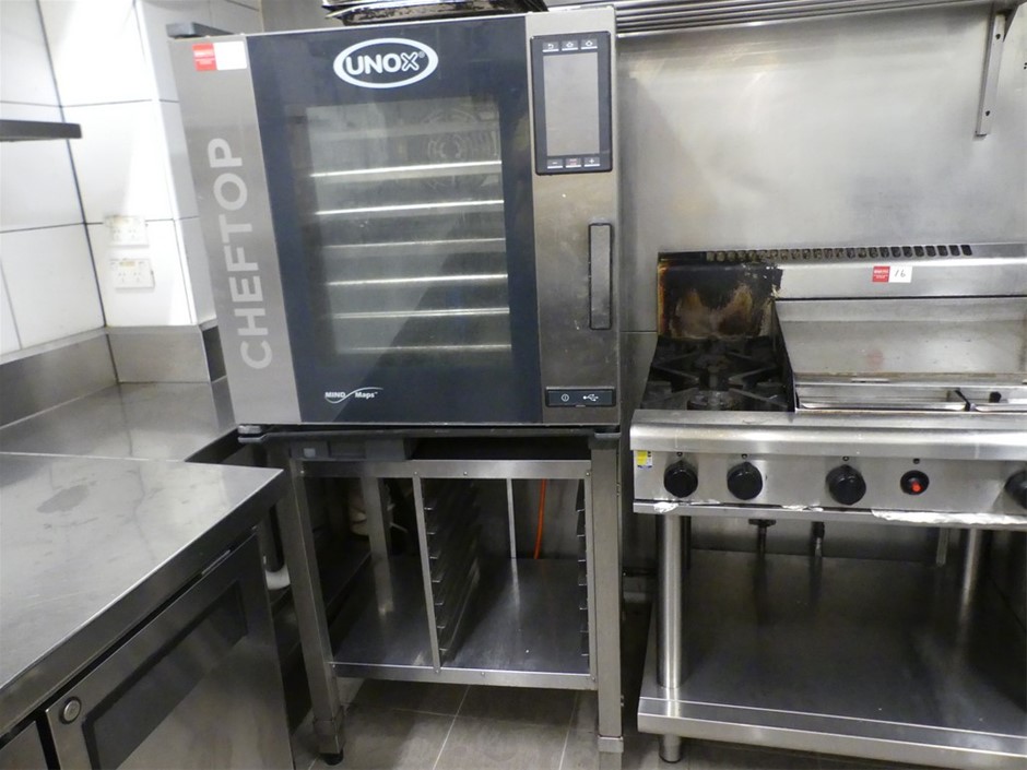 Unox Cheftop Combi Oven (Electric) on Stainless steel Tray Stand ...