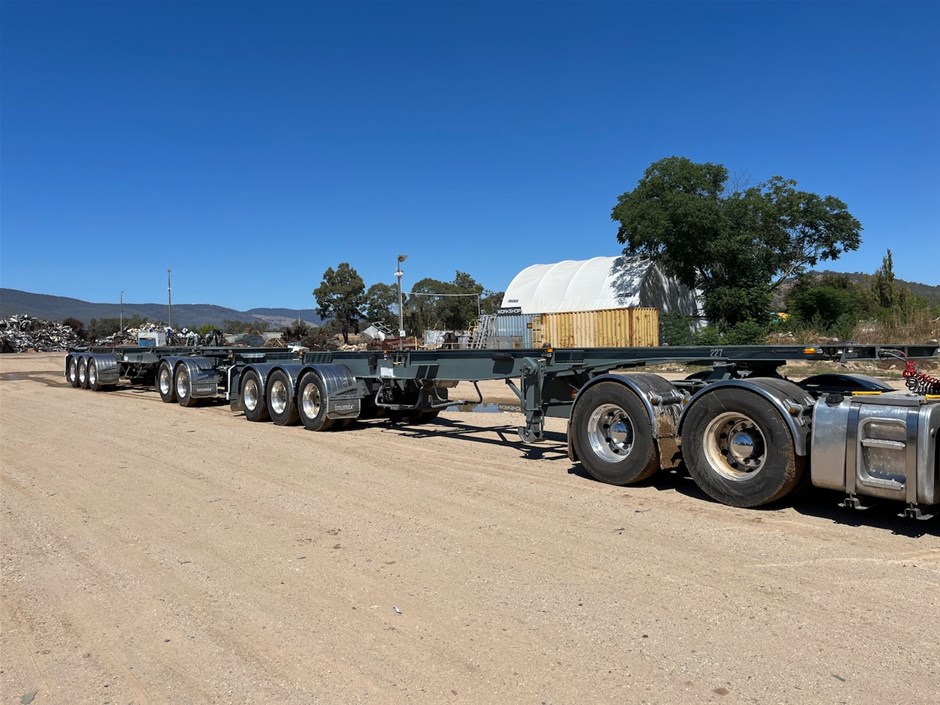 2022 Maxitrans ST3/Freighter Skeletal A-Double Trailer Set Auction ...