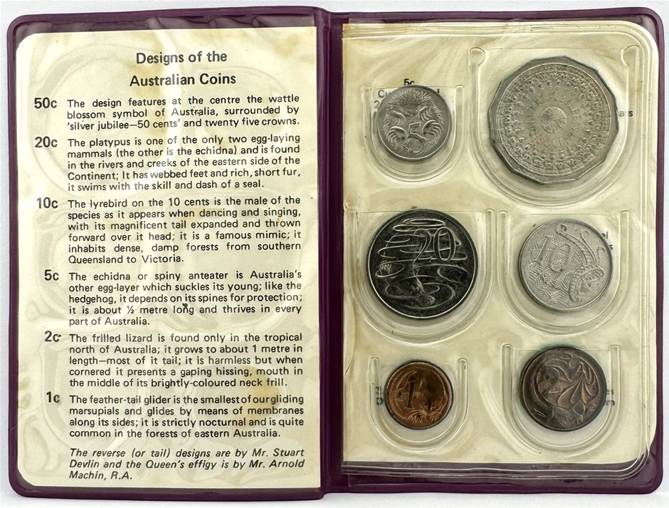 1977 SILVER JUBILEE COMMEMORATIVE R.A.M. UNCIRCULATED COIN SET Auction ...