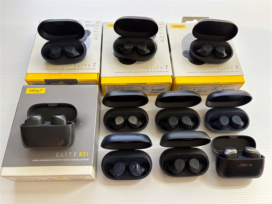 Jabra Elite 75 Active, Elite 85t Earbuds (Lot of 10) Auction (0009 ...