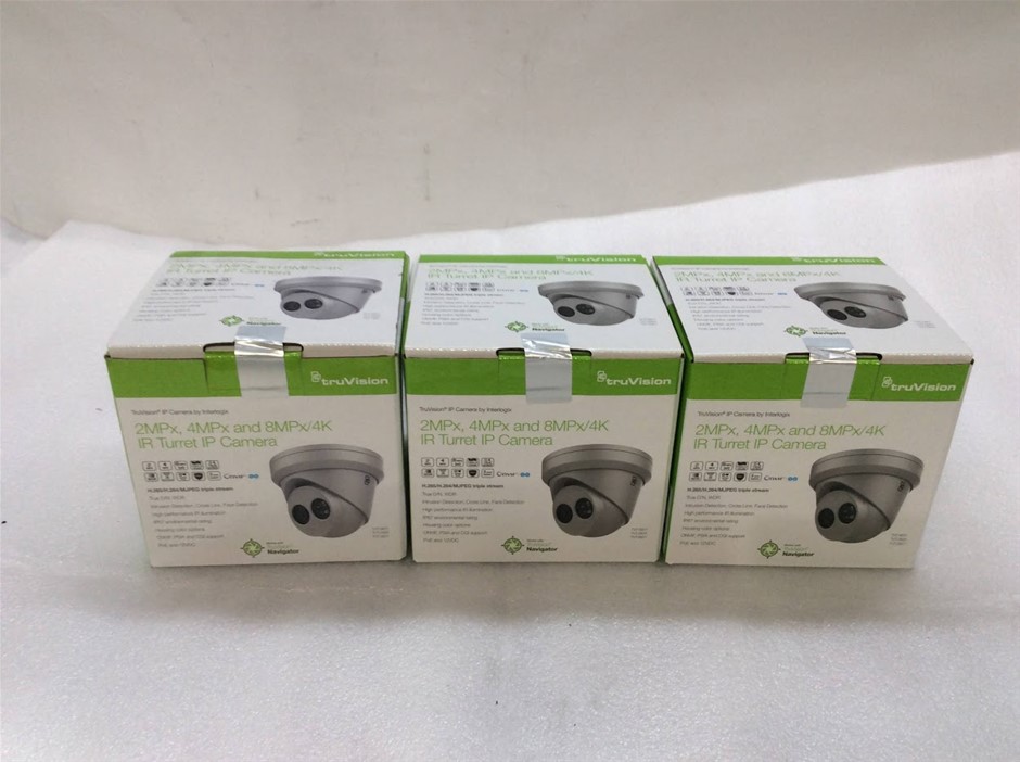 TruVision 2MPx/4MPx and 8MPx/4K IR Turret IP Camera New (Lot of 3 ...