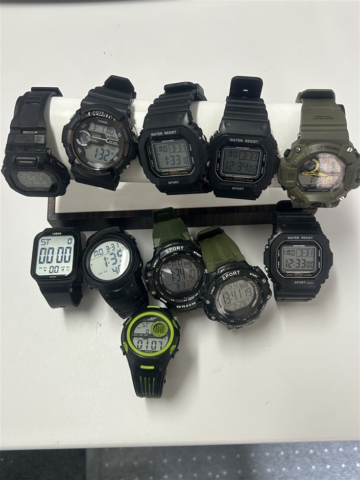 11 x Assorted Mens Digital Sports Watches Auction (0122-5059675 ...