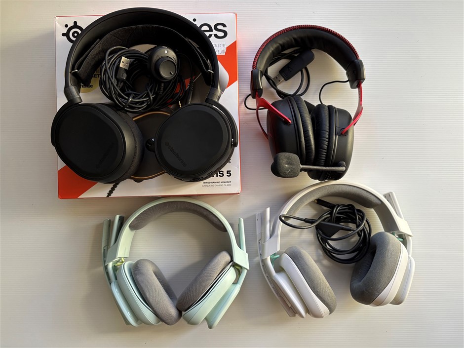 Steelseries Arctic 5, Astra A10 Gen2, HyperX Gaming Headsets (Lot of 4 ...
