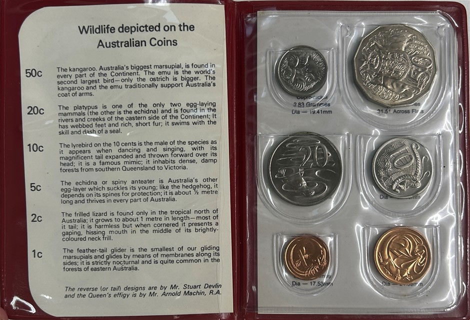 1981 Royal Australian Mint Coin Set Auction (0098-2567720) | Grays ...