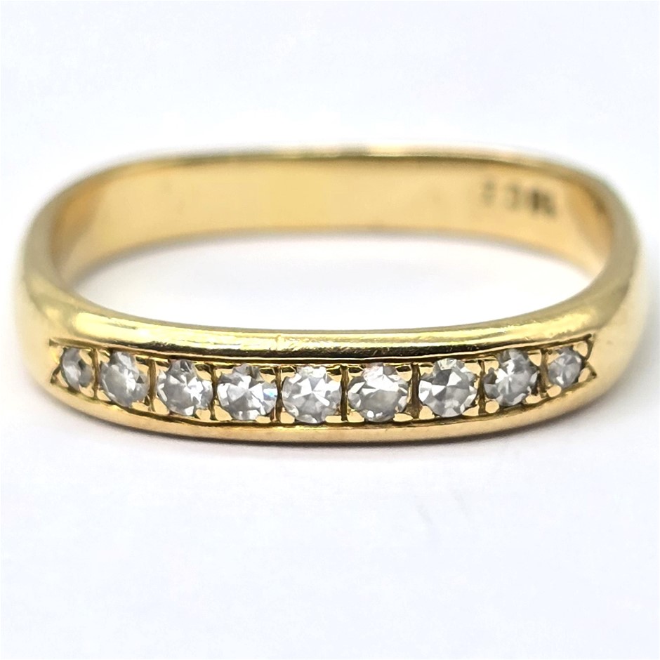 18CT YELLOW GOLD & 0.16CT DIAMOND RING Auction (0001-2571388) | Grays ...