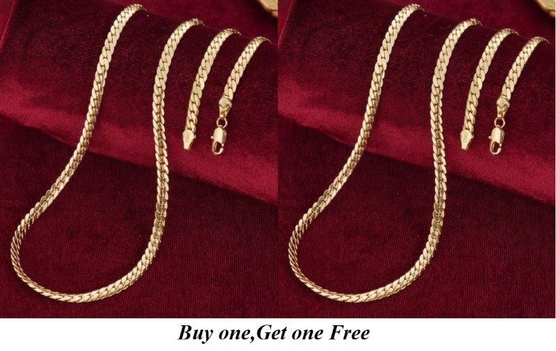 18k Yellow Gold Filled Chain, Buy 1 Get 1 Free-5mm-60cm(750/Italy Stamped) Auction (0003-2568545 ...