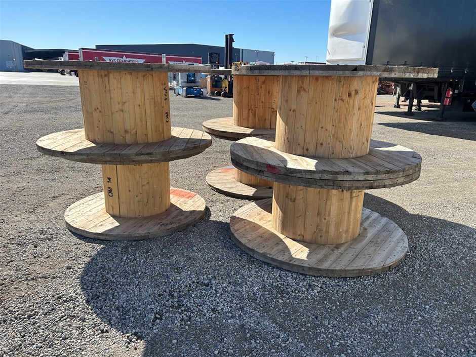 Assorted Wooden Cable Reels (x6) Auction (0047-3033704) | Grays Australia