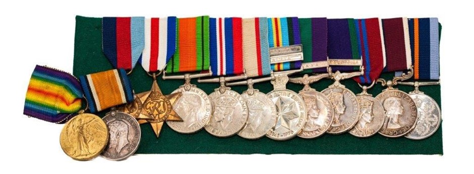 Family group WWI & WWII medals awarded to B.Hall & H.Hall including ...