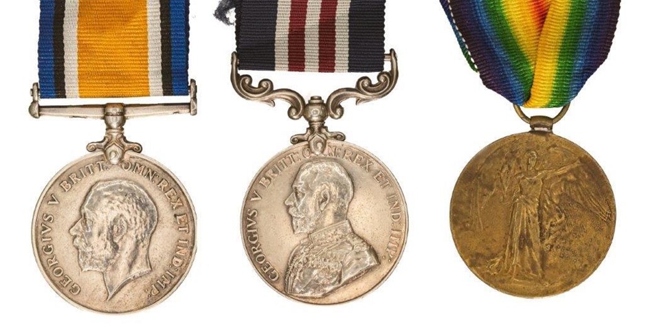 3x Asst. WWI war medals awarded to H.V.Sheldrick & H.L.Shelridge ...