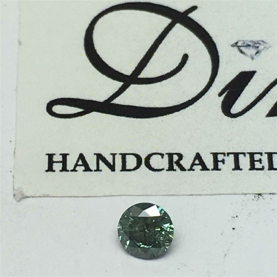 0.11ct One Stone Green Diamond Round Auction (0021-2571907) | Grays ...