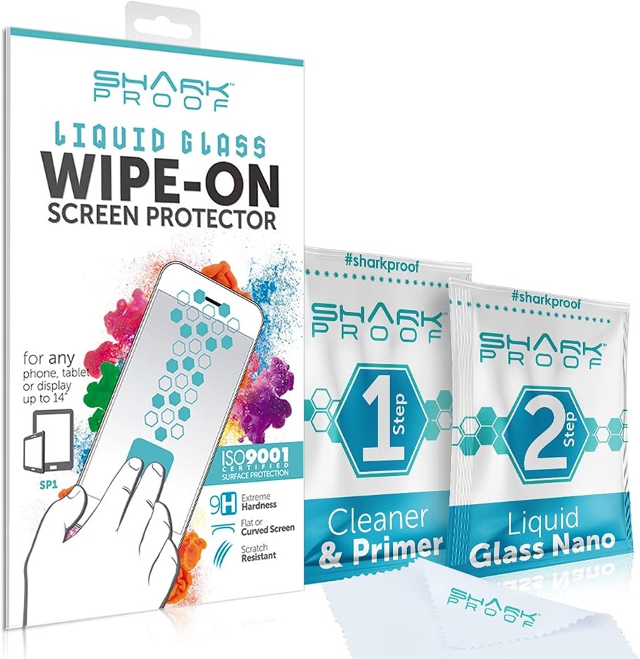 Bulk lot of 10 SP1 Shark Proof Liquid Glass: Phone, Tablet up to 14 ...