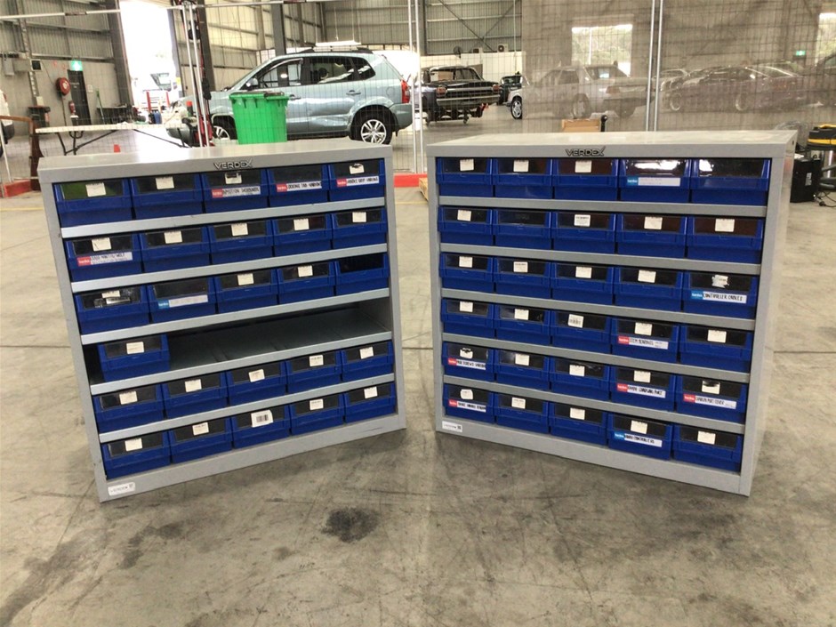 2 x VERDEX 30 Drawer Industrial Cabinet. Auction (0009-3033834) | Grays ...