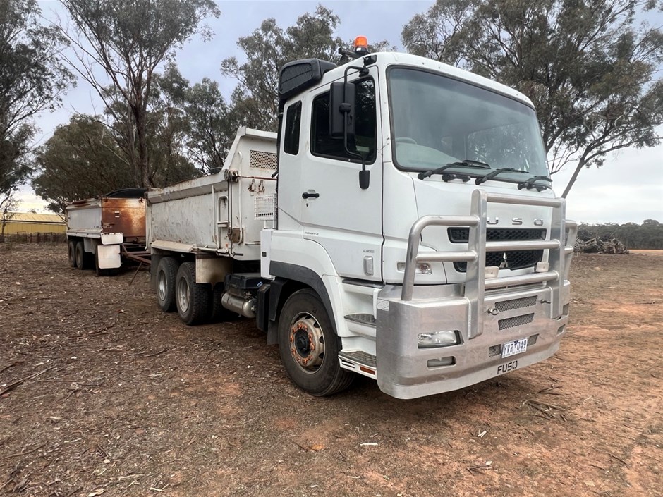 2011 Fuso FV500 6 x 4 Cab Chassis Truck with 2006 Westside Tipper Dog ...