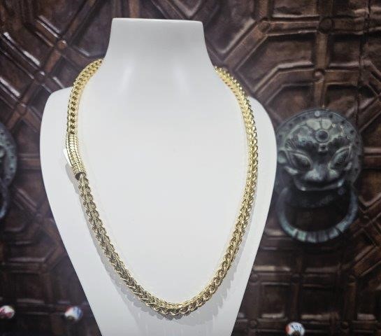 Italy 18K Triple Yellow Gold Plated Stamped-50cm-9mm Auction (0010 ...