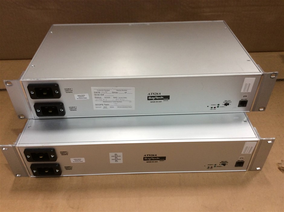 BayTech ATS26A Automatic Transfer Switch (Lot of 2) Auction (0006 ...
