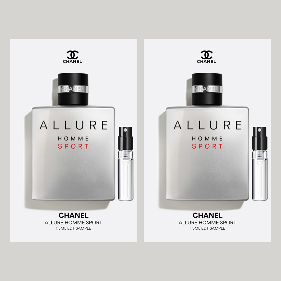 Chanel Allure Homme Sport EDT 1.5ml Sample Fragrance Perfume Spray (2pc ...