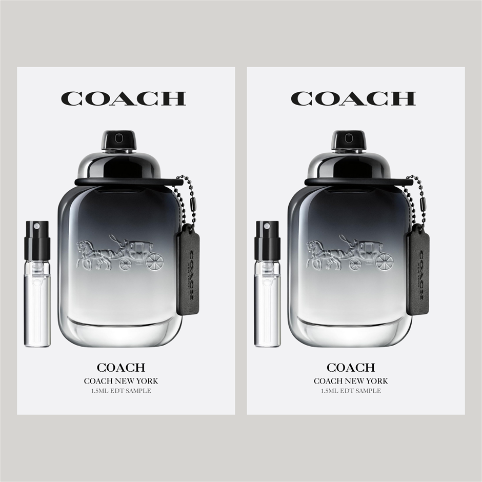 Coach New York EDT 1.5ml Sample Fragrance Perfume Spray (2pc) Auction ...