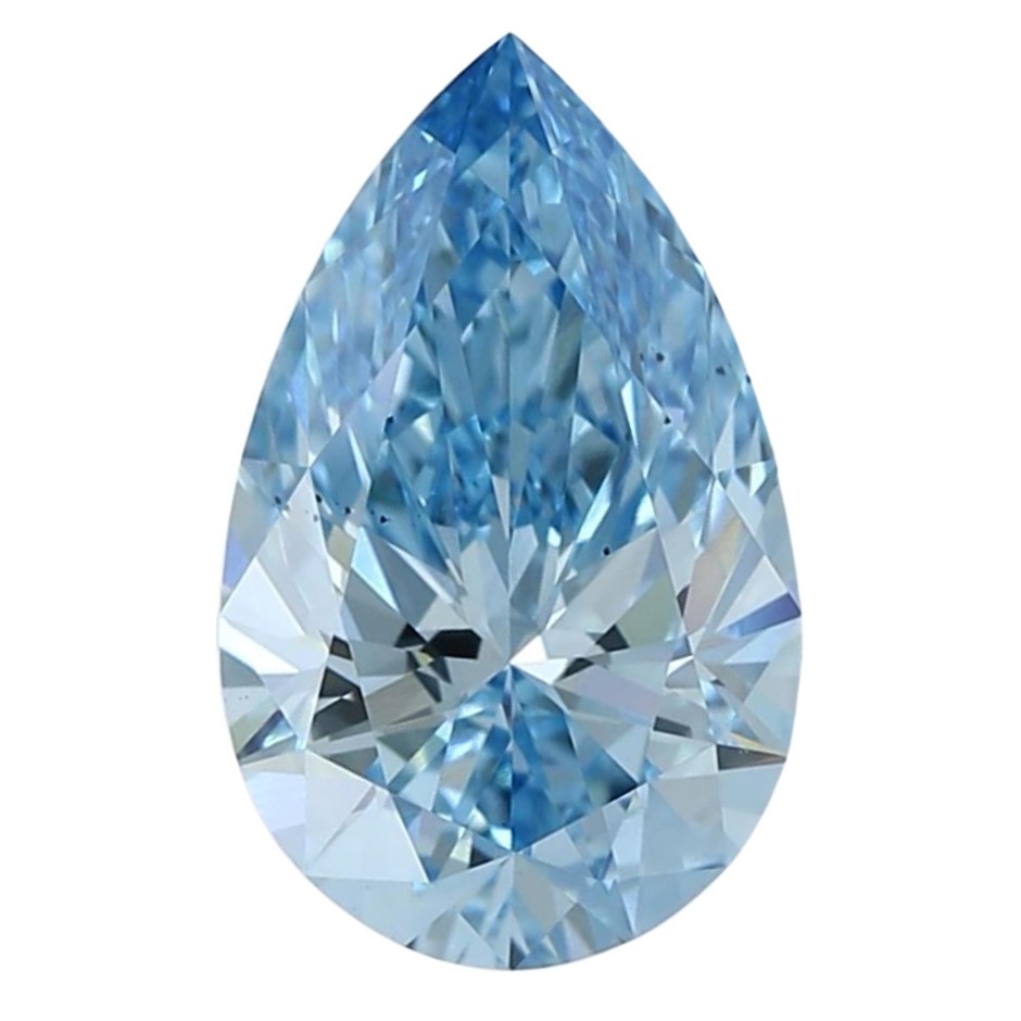 1.85 Carat Pear Shaped Diamond Fancy Vivid Blue /VS1 Auction (0029 ...
