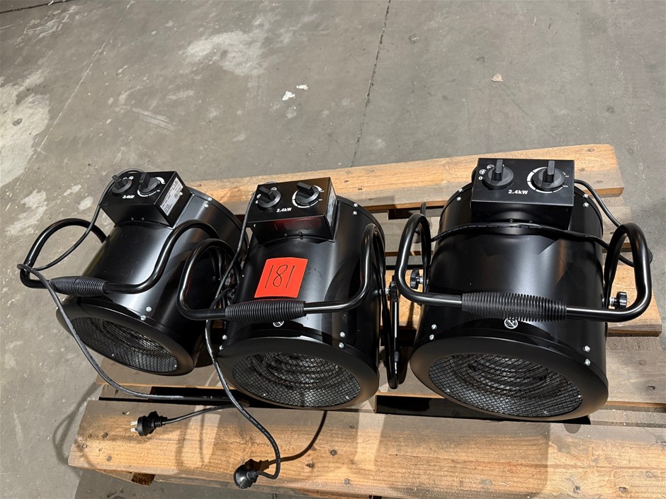 Workshop Fan Heater 2400W x 3 Units Auction (0181-2572469) | Grays ...