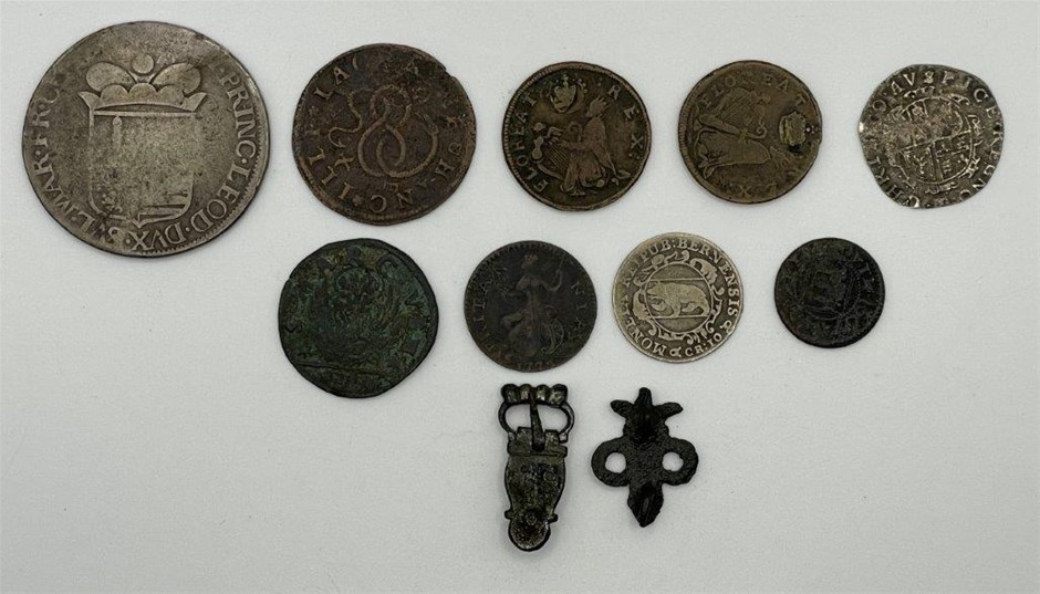 Approx. 11 x Asstd World Coins & Post Medieval items Auction (1121 ...