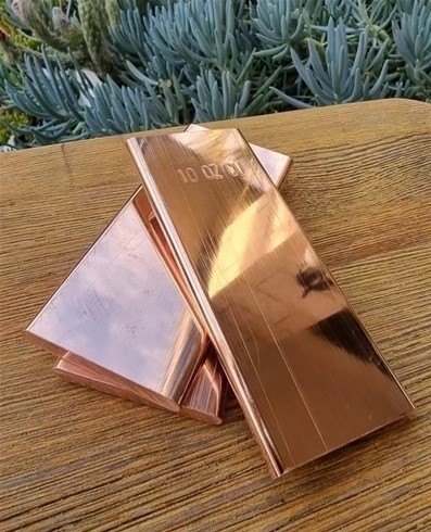 10 Ounce Copper Ingot - 10 Troy Ounce 311g - Pure Copper Bar Copper ...
