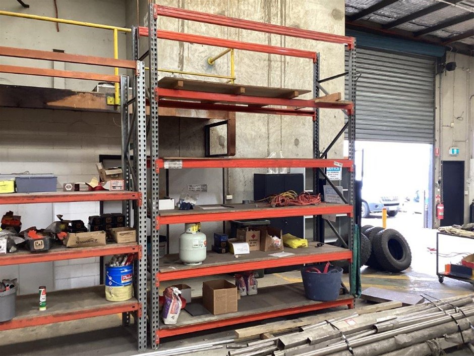 Single Bay of Steel Pallet Racking Auction (0106-3035022) | Grays Australia