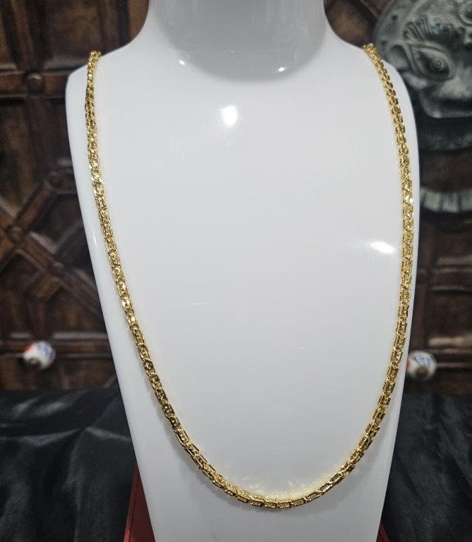 22K/Italy Stamped Yellow Gold Filled Cuban Chain -55cm Auction (0001 ...