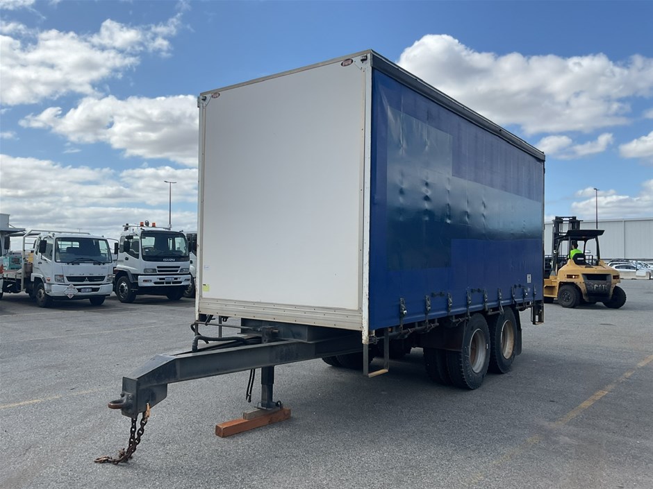 2015 Park Body Builders Curtainsider Tandem Tag Trailer Auction (0035 ...