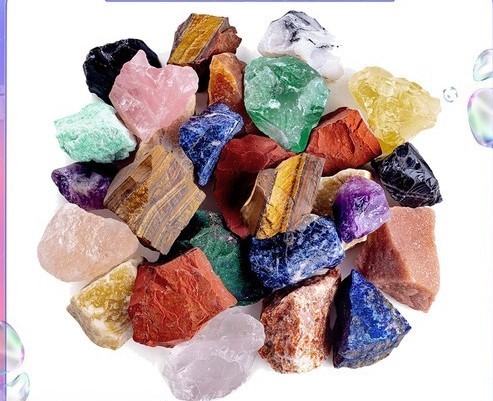 500G Mixed Rough Raw Crystal Gemstone Chunks Natural Raw Minerals Bulk ...