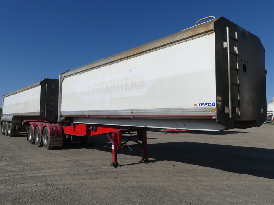 2019 Tefco Tri-Axle B Double Aluminium Tipping Grain Trailer ...