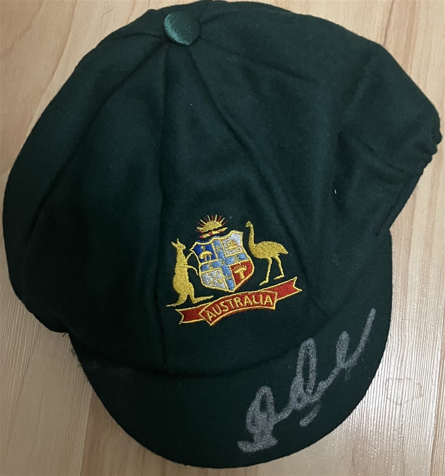 GLENN MAXWELL SIGNED AUSTRALIAN BAGGY GREEN TEST CAP Auction (0015 ...