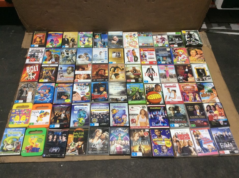 Mixed Different types of movie DVDs (Lot of 66) Auction (0014-2573867 ...