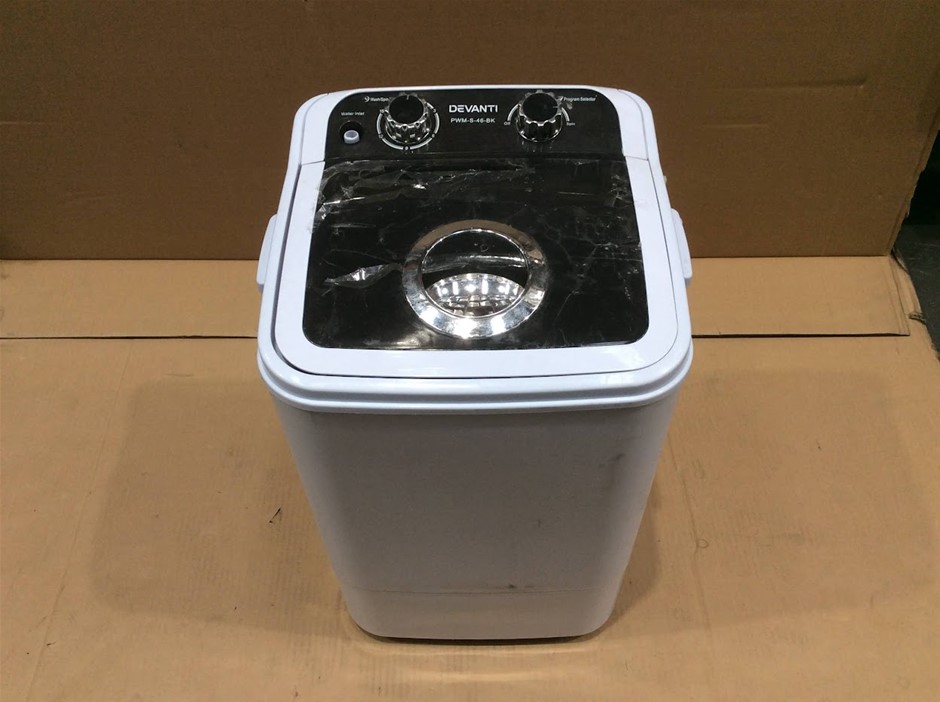 Devanti PWM-S-46-BK Portable Washing Machine Auction (0003-2574260 ...