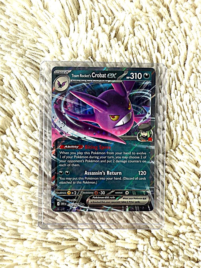 Team Rocket's Crobat EX #122/182 – English – Double Rare (RR) Auction ...