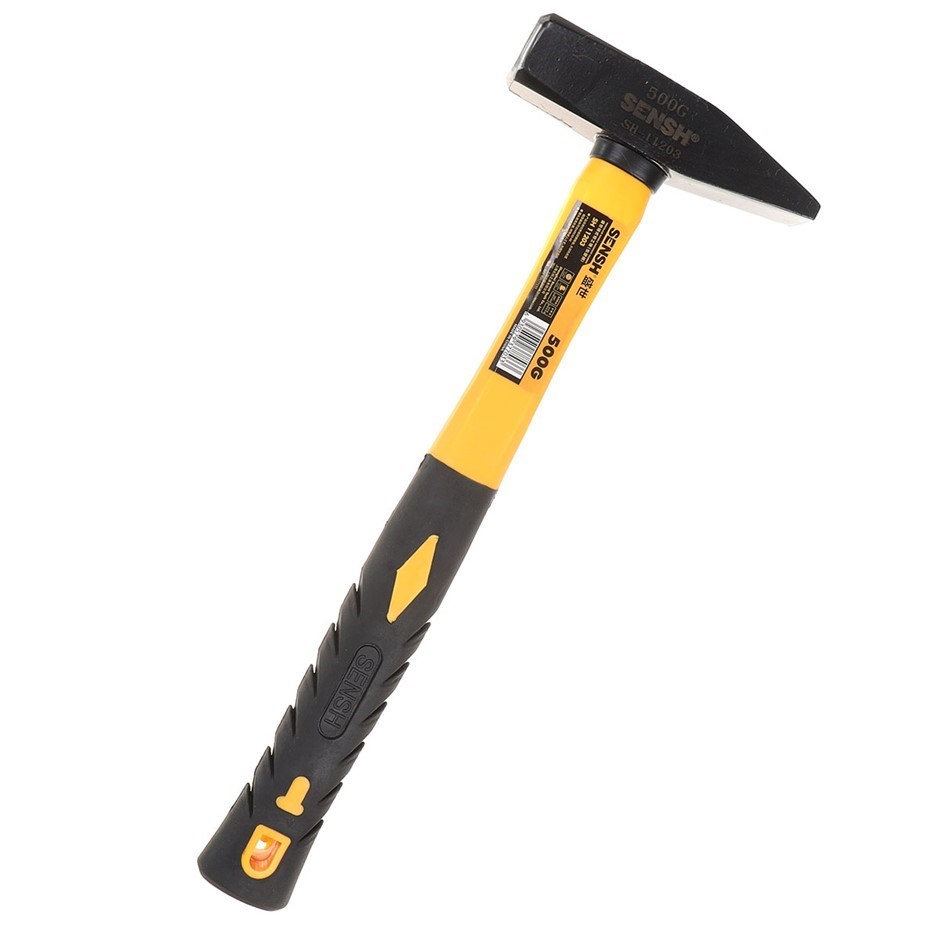 2 x SENSH 500G Machinists Hammer with Rubber Grip Fibreglass Handle ...